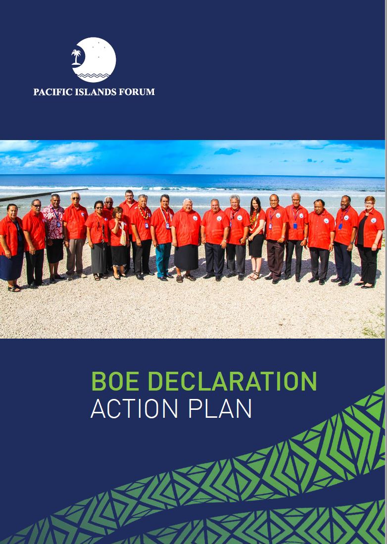 BOE Declaration Action Plan - Oceania Customs Organisations