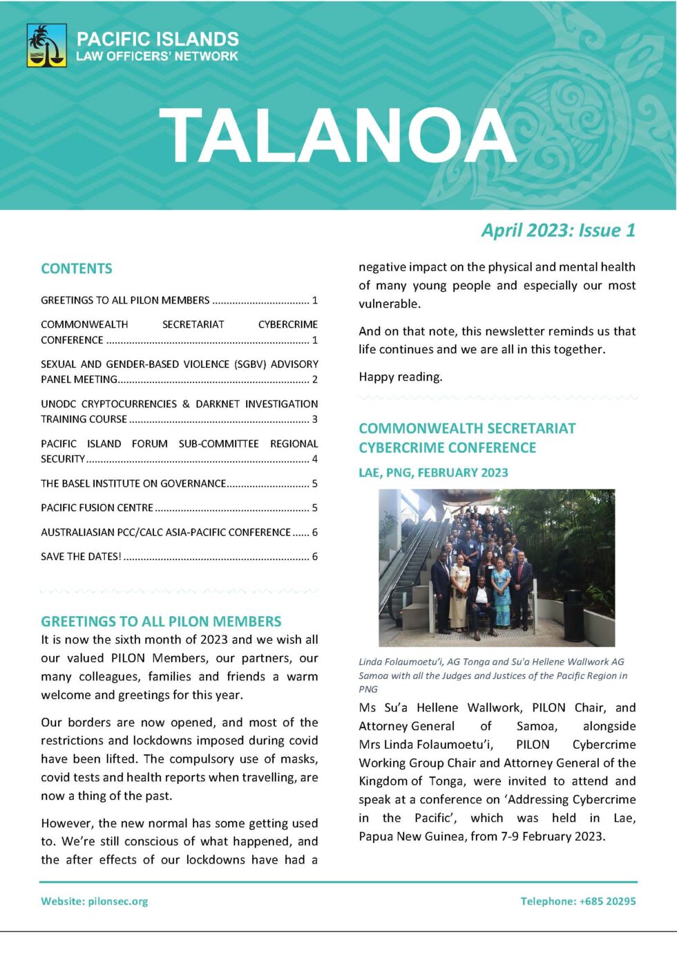 PILON Talanoa E-Newsletter - Issue 1, April 2023 - Oceania Customs ...