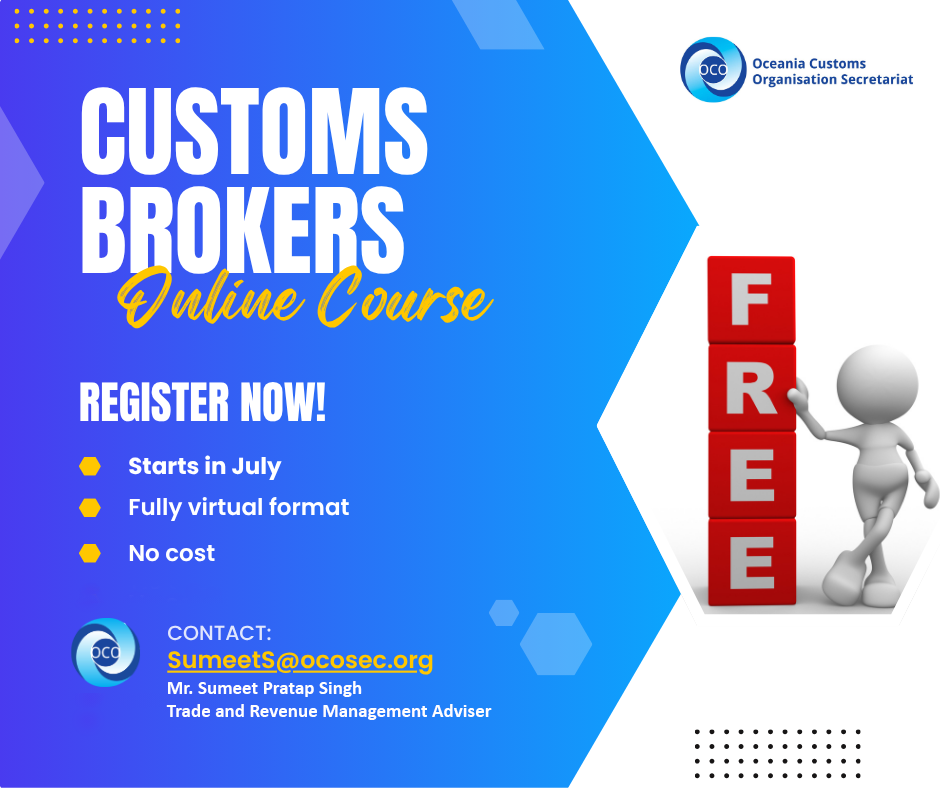 OCO Offers Free Training Course for Customs Brokers - Oceania Customs ...